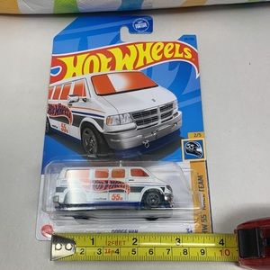 Mattel | Toys | Hot Wheels 66 Hw 55th Race Team 25 Dodge Van White ...
